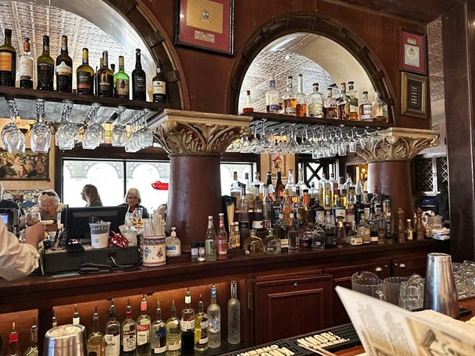 The bar doesn't just serve drinks&mdash;it serves history. Those arches have framed bartenders crafting sangria for longer than most restaurants have existed.