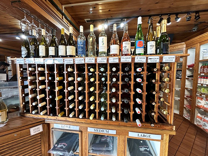 The wine selection at Giovanni's proves that seafood's perfect partner isn't just beer&mdash;though they've got plenty of that too.