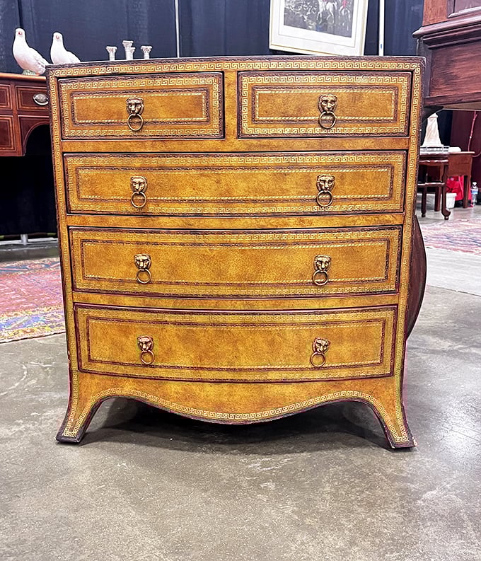 This honey-toned chest of drawers has seen more history than your high school textbook, and looks considerably more elegant.