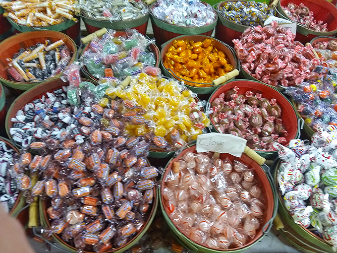 Candy displays that trigger childhood memories faster than your grandmother's photo albums. Diet starts tomorrow!