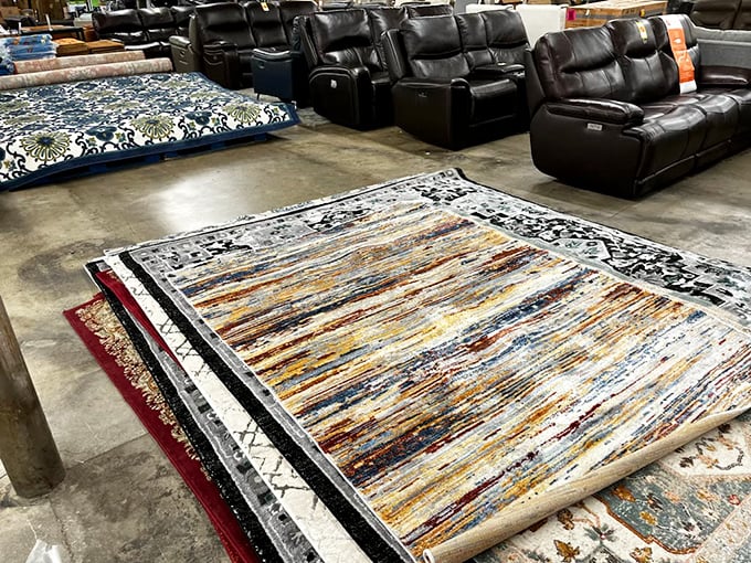 Rug gallery extraordinaire. These floor masterpieces are ready to tie your room together better than The Dude's prized possession.