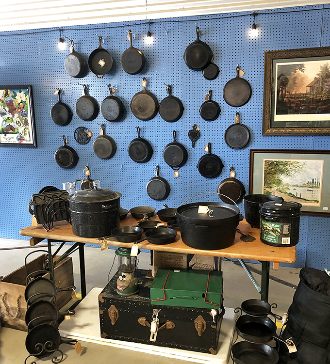 Cast iron heaven for southern cooking enthusiasts. These seasoned pans have probably fried more chicken and cornbread than most restaurants, and they're just getting started.