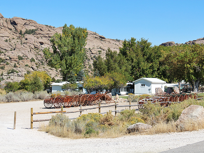Where Wyoming's ranching heritage meets recreational paradise. These antique wagons tell tales of the land's working past.