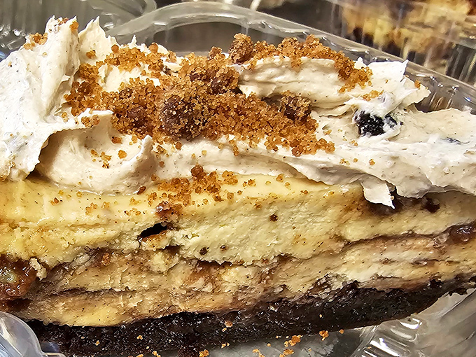 A slice of cheesecake that's clearly been to the gym &ndash; it's layered, well-structured, and knows exactly how to make an entrance.