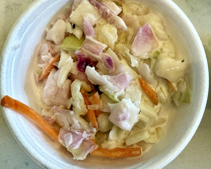 This isn't just coleslaw &ndash; it's the cool, creamy counterpoint to all that rich barbecue. The unsung hero of every great BBQ plate deserves its moment.