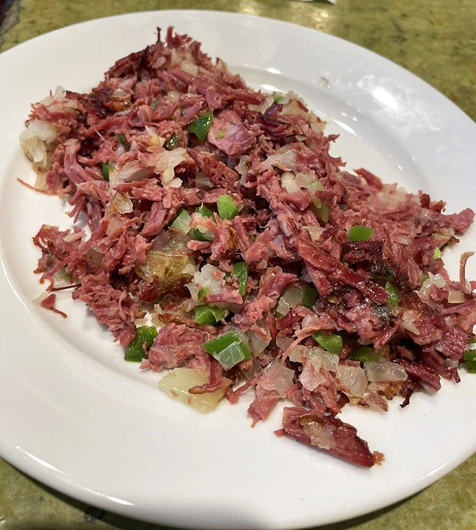 Corned beef hash that's actually made from real corned beef&mdash;a textural symphony of meat, onions, and peppers that puts diner versions to shame.