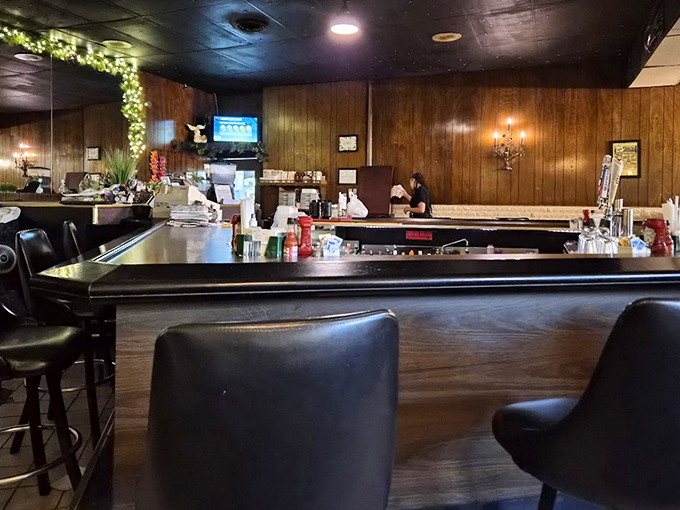 The bar area feels like it's been serving the perfect pour since before your parents went on their first date.