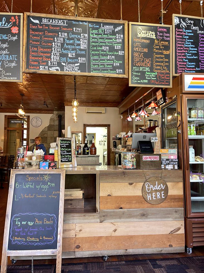 The ordering counter doubles as a museum of pastry temptation, where resistance is futile and "I'll just have coffee" becomes "and that scone, too."