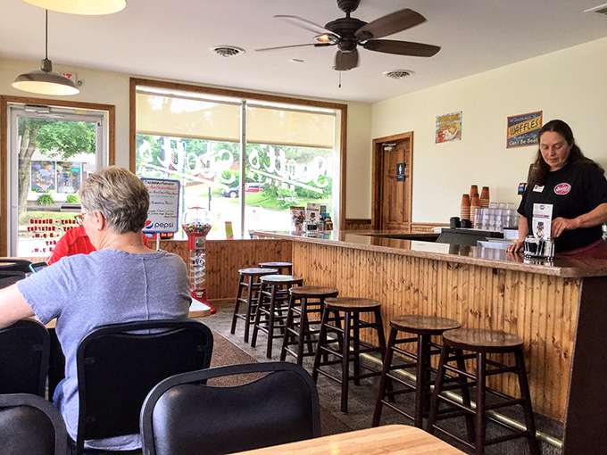 The counter service &ndash; where the real show happens, orchestrated by staff who remember your order before you've decided what you want.