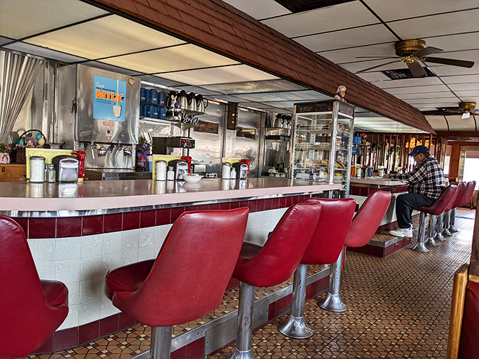 The counter&mdash;where solo diners find community, regulars have unofficial assigned seats, and the coffee is always just a glance away.