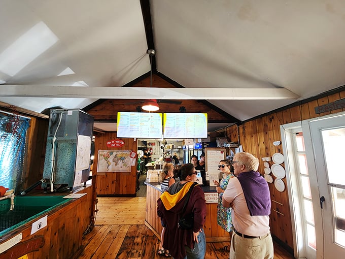 The pilgrimage to the order counter&mdash;a journey of anticipation where decisions are made and seafood dreams begin to materialize. 