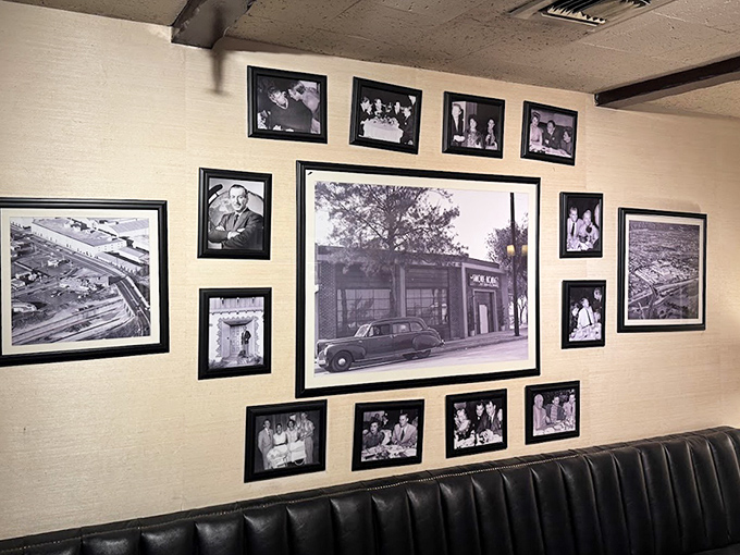 The wall of history tells stories without saying a word, each photograph a chapter in Smoke House's long relationship with Hollywood.