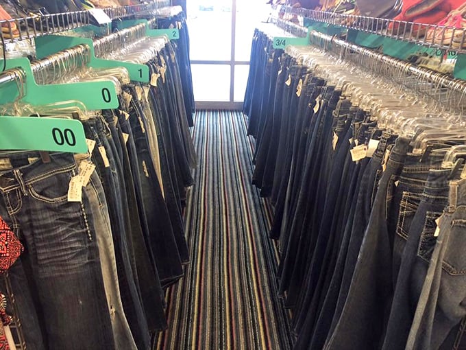 The holy grail of thrift shopping: finding that perfect pair of jeans that looks like they were made for you but priced like they weren't.