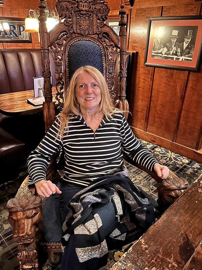 That throne isn't just for show&mdash;it's where you'll feel like royalty after conquering The Pub's menu. No coronation required. 