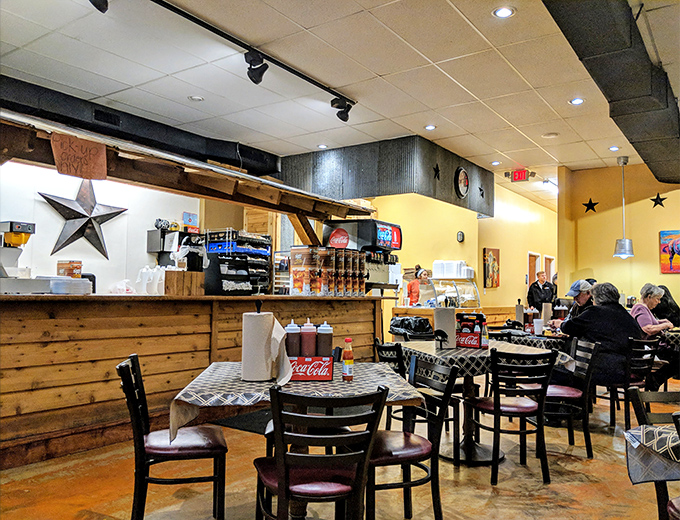 Rustic charm meets barbecue functionality. That star on the wall isn't decoration &ndash; it's a medal of honor for smoke mastery.