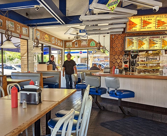 The dining area welcomes you like an old friend's kitchen&mdash;unpretentious, comfortable, and promising good things to come from behind that counter.