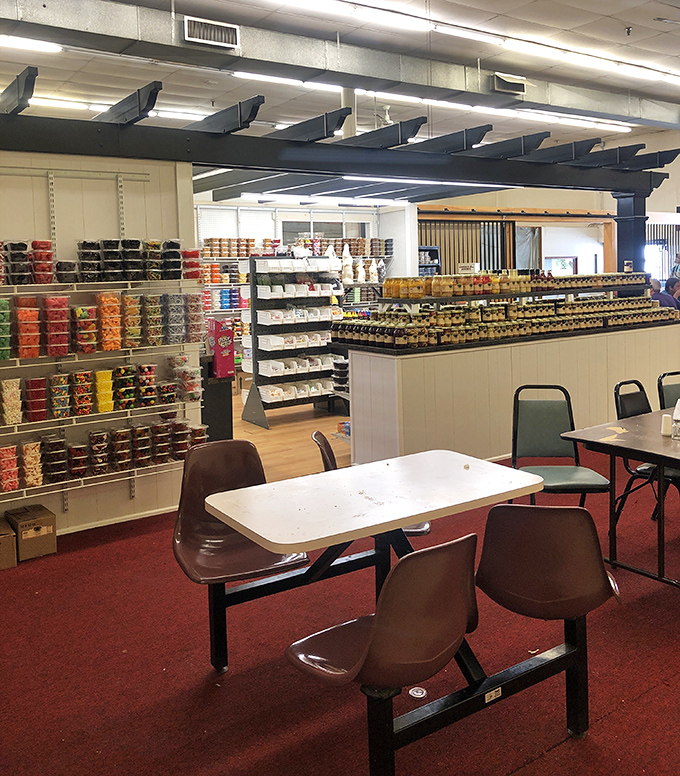 The market's dining area offers a moment of respite&mdash;a pit stop for weary shoppers before diving back into the treasure hunt.