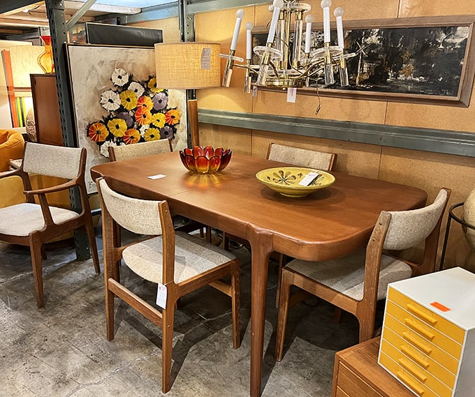 This Danish modern dining set isn't just furniture—it's an invitation to finally host that '60s-themed dinner party you've been dreaming about.