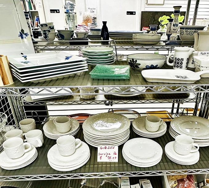 White dinnerware paradise! The perfect backdrop for any culinary creation, proving good taste doesn't require emptying your wallet.