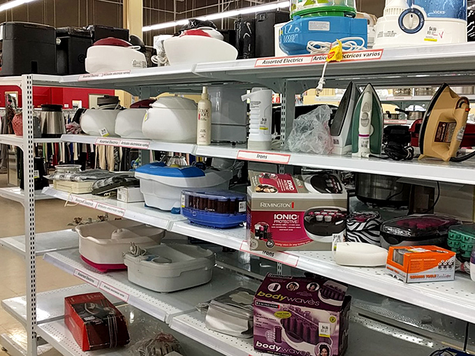 Small appliance heaven—where waffle makers, slow cookers, and hair dryers get their second chance at kitchen stardom.