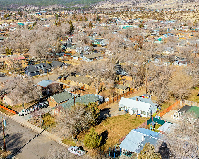 Winter reveals Susanville's skeleton of streets and homes nestled against the backdrop of mountains that don't charge admission.