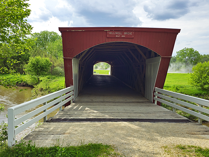 The view from inside frames the outside world like a painting&mdash;a portal between past and present that changes with each season.