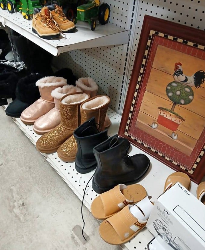 Footwear with stories to tell&mdash;from glittery boots to practical work shoes&mdash;all waiting for new adventures on different feet.