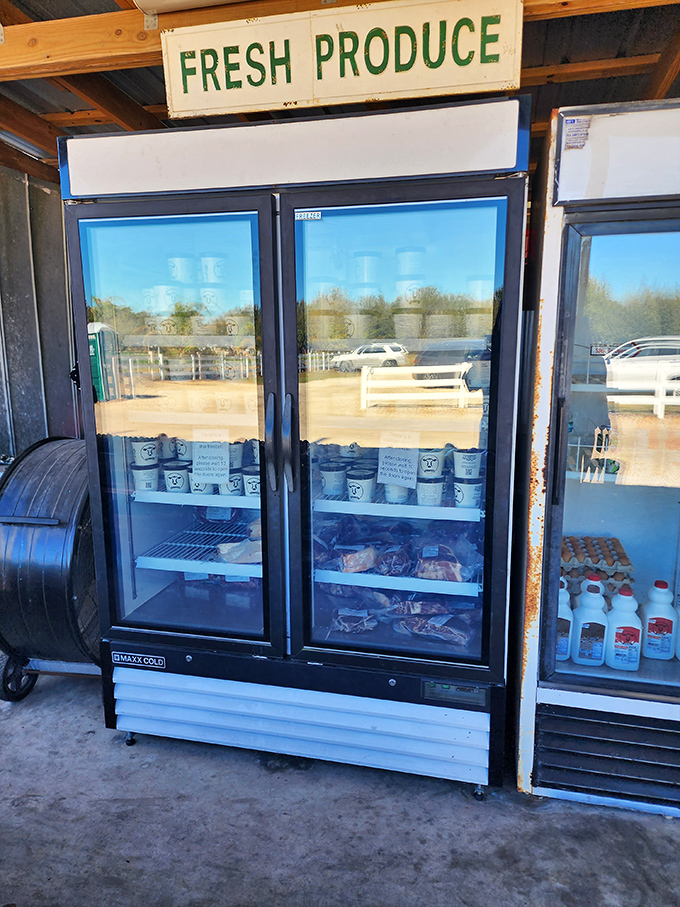 Behind these refrigerator doors lies the convenience option for those who want farm freshness without the "farm work."