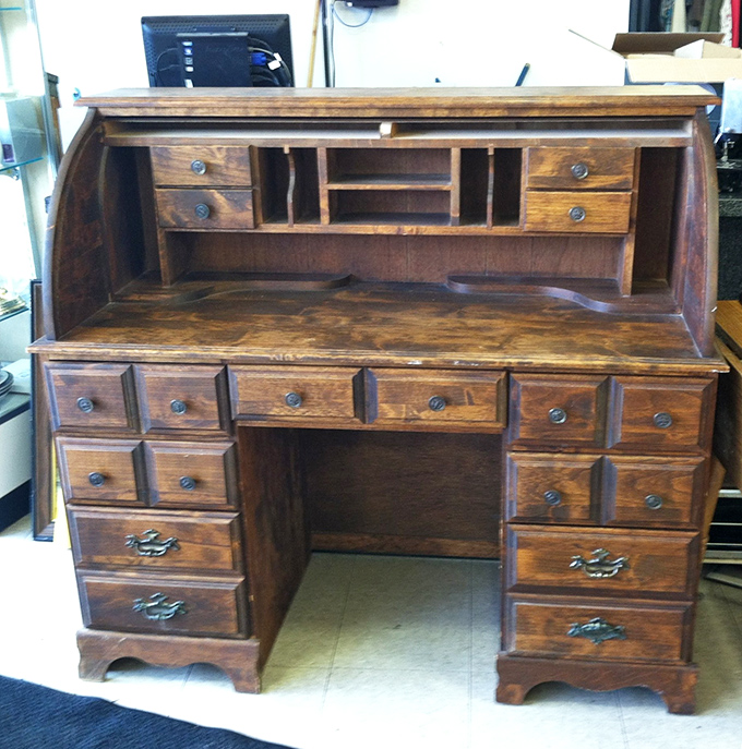 This roll-top desk isn't just furniture &ndash; it's a portal to another era when letters were handwritten and emails were inconceivable.