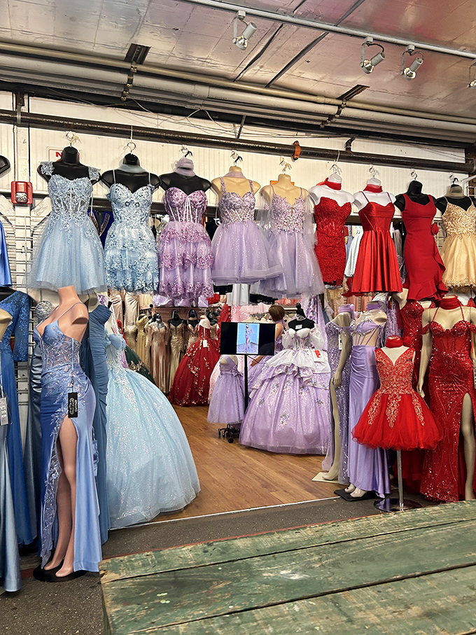 Cinderella would skip the fairy godmother and head straight here. These gowns transform any occasion into a red-carpet moment.