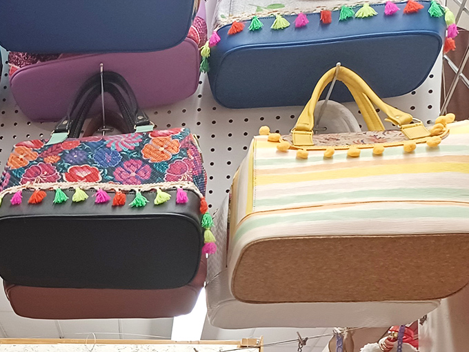 Colorful handbags adorned with playful tassels bring a splash of vacation vibes to everyday life. Accessorizing made affordable and fun.