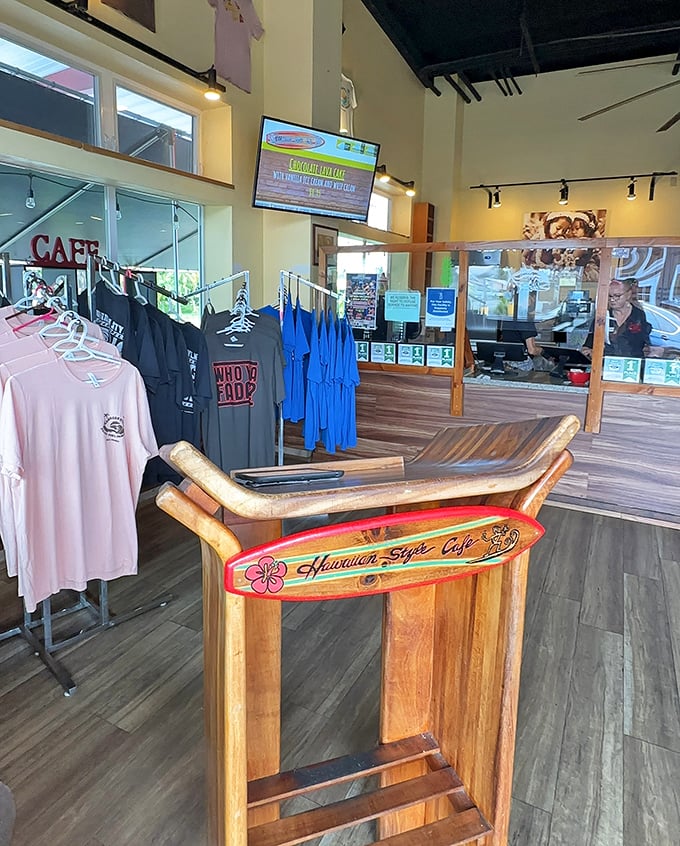 T-shirts for sale because when food is this memorable, you want the souvenir to remind you where to return on your next island visit.