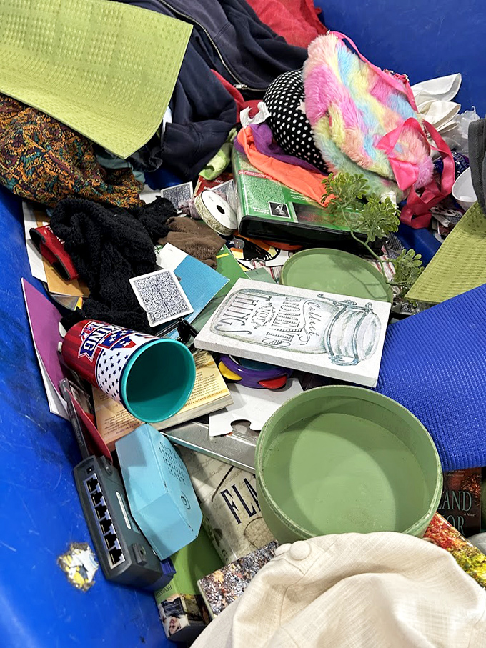 A colorful chaos of household goods, books, and unexpected treasures. The thrill of the hunt isn't knowing what you'll find&mdash;it's knowing something awaits.