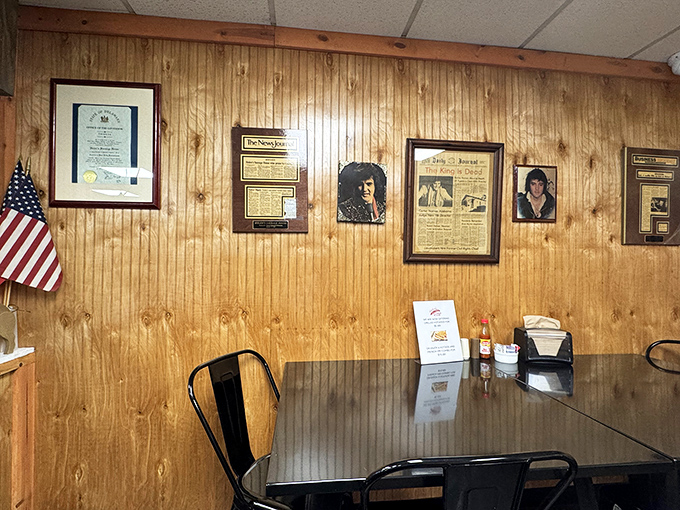 Each table tells a story of countless breakfasts past. The wood paneling has absorbed decades of satisfied sighs and breakfast banter.