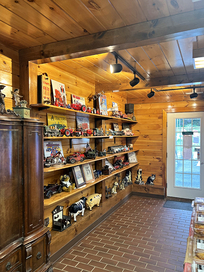 A farmhouse gallery where the tractors and cows aren't just decoration&mdash;they're a heartfelt nod to Connecticut's agricultural roots.