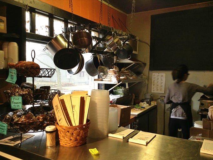Behind the scenes magic where copper pots hang like medals of honor. This isn't just a kitchen&mdash;it's a sandwich laboratory where delicious experiments happen daily. 