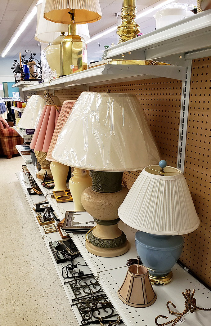 Lamp section illuminates how one person's dated decor becomes another's "vintage find." These shades have stories to tell and rooms to brighten.