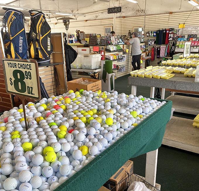 Golf ball heaven for duffers on a budget. Why pay retail when someone else's water hazard mishap can be your weekend bargain?
