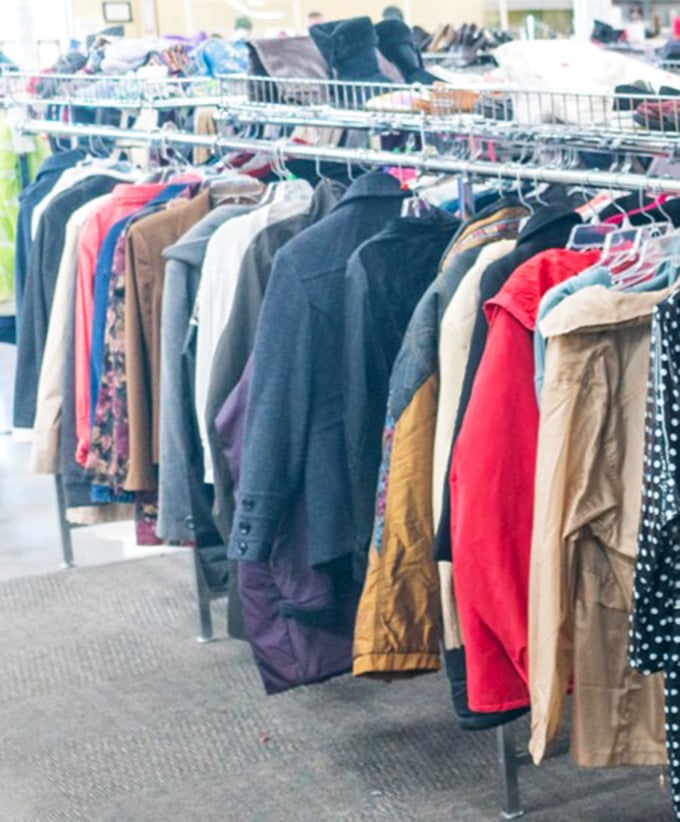 The coat section stands ready for Wyoming's famous weather mood swings. Where else can you refresh your entire seasonal wardrobe for less than one retail jacket?