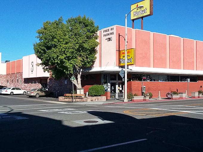 Main Street's wide lanes and mountain views make even routine errands feel like scenic drives.