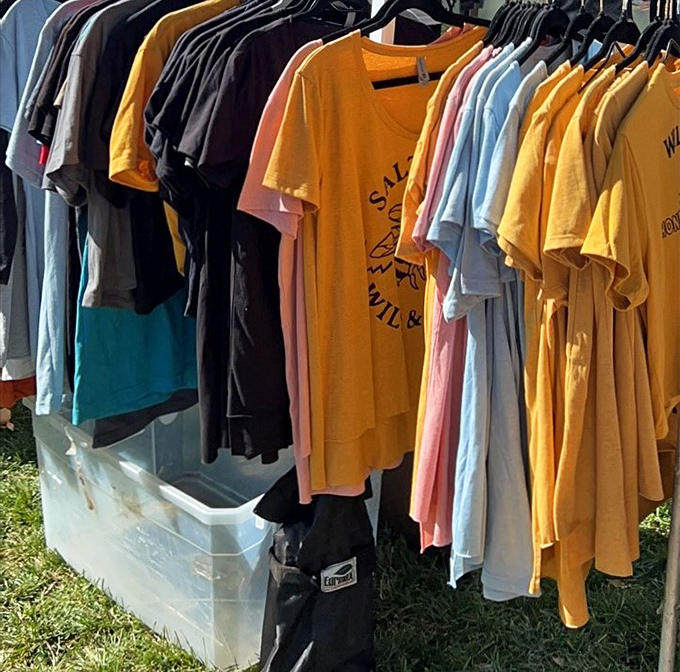 T-shirt philosophy: When you've eaten your weight in sample cheese, you'll need something with an expandable waistline for the ride home.