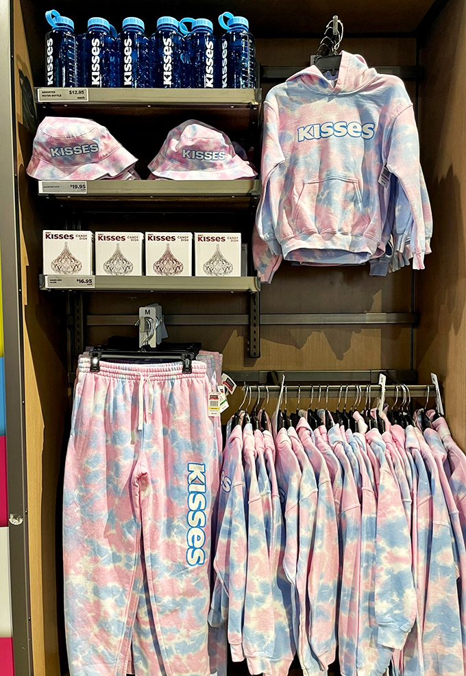 Hershey's Kisses merchandise takes brand loyalty to new heights with tie-dye apparel that lets you wear your chocolate obsession with pride.