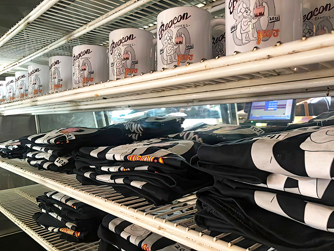 Merchandise that lets you take a piece of Beacon 443 home. Because sometimes a t-shirt is the next best thing to that meatloaf.