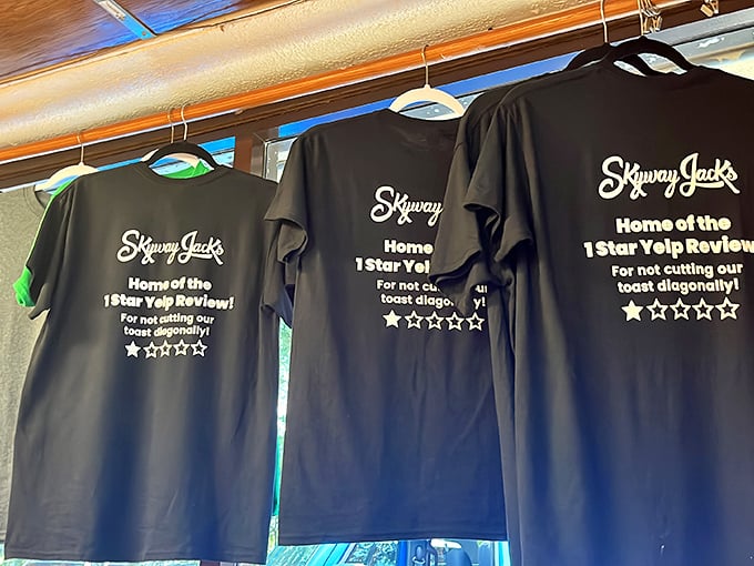 T-shirts proudly embracing their one-star Yelp reviews &ndash; when you're this confident in your food, criticism becomes marketing.