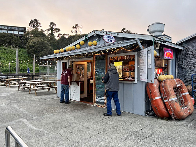 String lights and yellow buoys adorn this seafood shack. Not decoration&mdash;just the authentic trappings of a place where the ocean-to-plate journey is measured in hours.