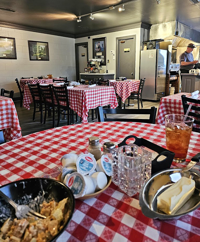 No-nonsense dining at its finest. White walls, wooden floors, and red tablecloths&mdash;the stage is set for the real star: the beef.