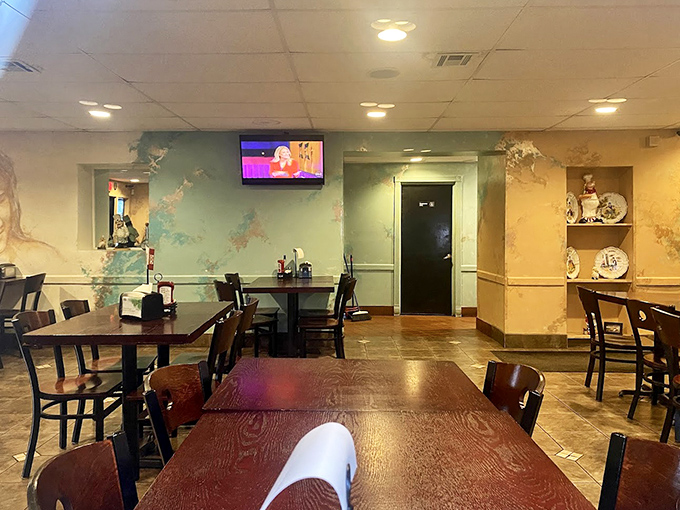 The dining room's soft lighting and soothing colors create that "one more bite" atmosphere where lunch easily stretches into dinner.