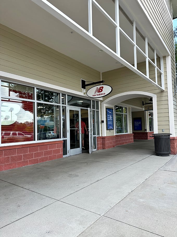 New Balance welcomes shoppers with the promise of comfortable feet&mdash;because nothing ruins a good shopping marathon like blisters.