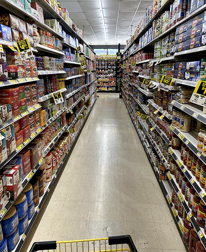 Pantry perfection! This aisle could stock a bunker for the apocalypse or just Tuesday's dinner&mdash;either way, your budget survives intact.