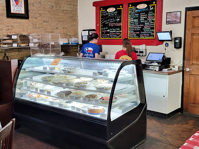 The pie case&mdash;a glass-enclosed museum of American dessert excellence where life-changing decisions must be made daily. Choose wisely, or choose many.